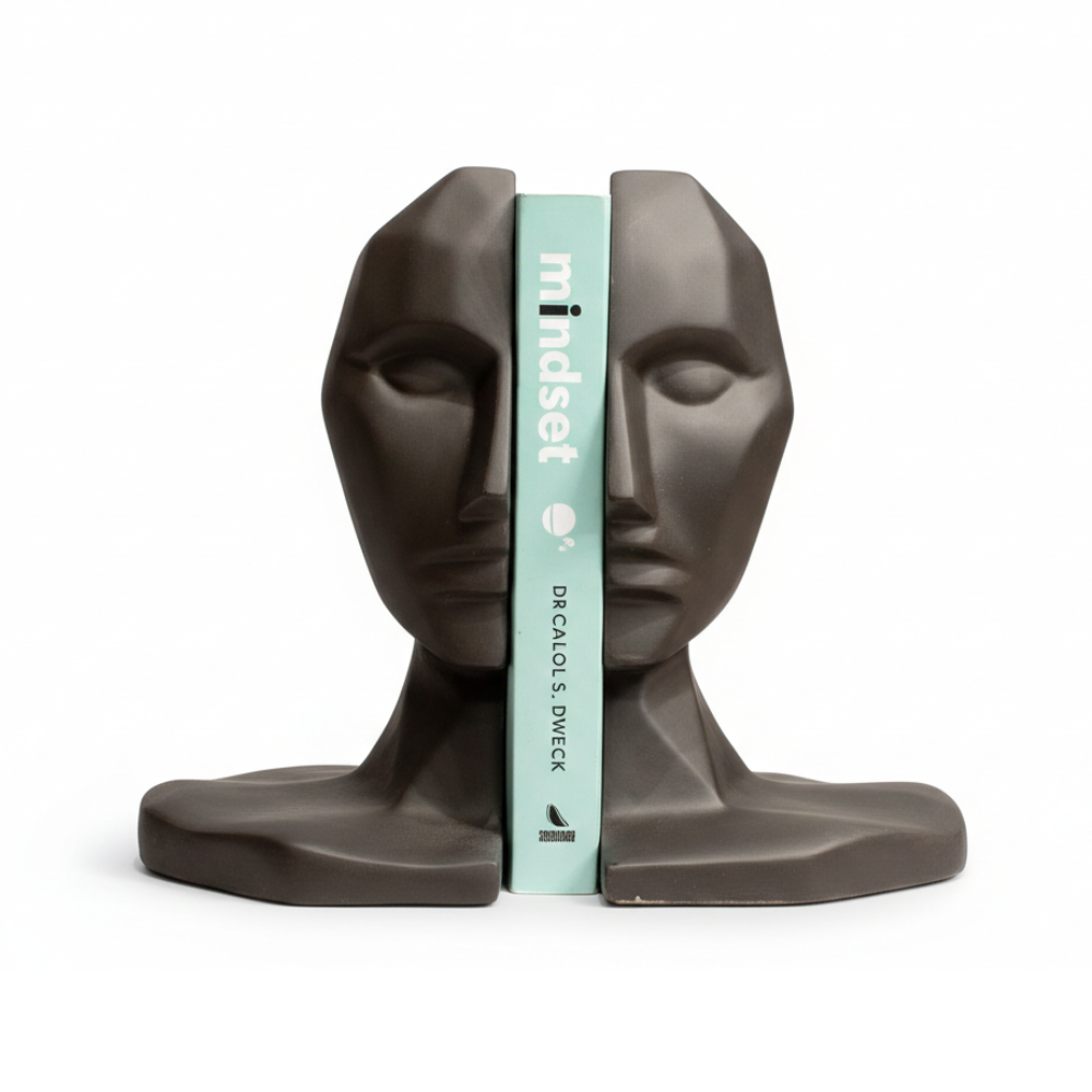 Abstract Face Bookends Sculpture | Modern Book Holder – Nakshatraone ...