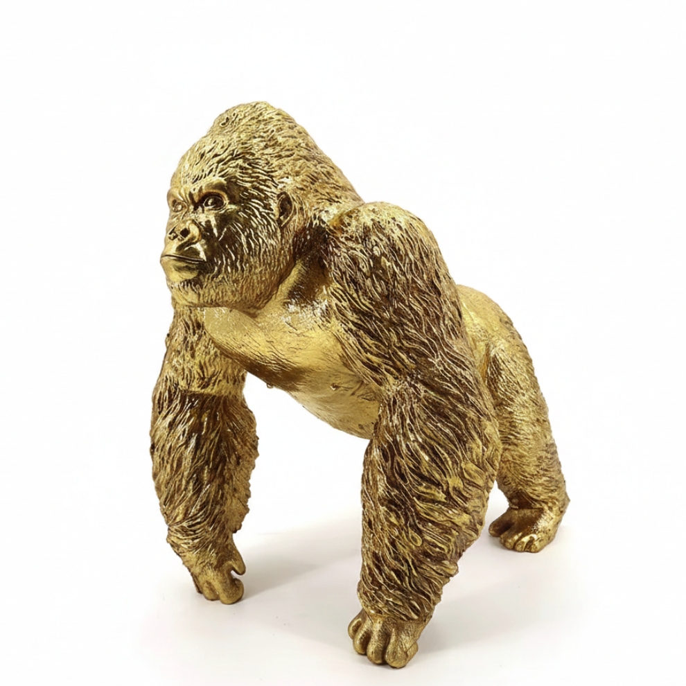 Golden Gorilla Power Statue | Strength & Leadership Décor – Nakshatra ...